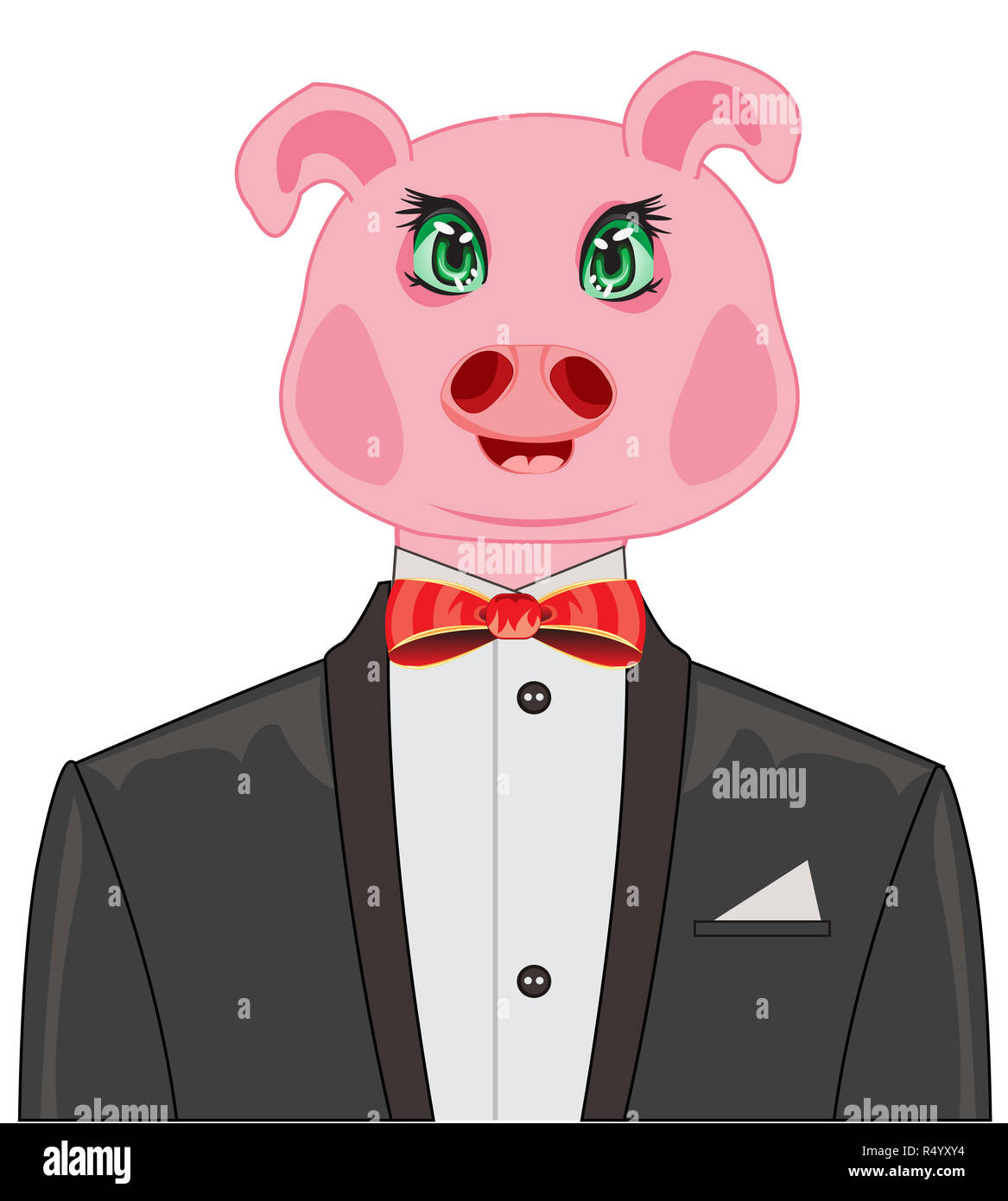 Pig in suit Stock Photo - Alamy