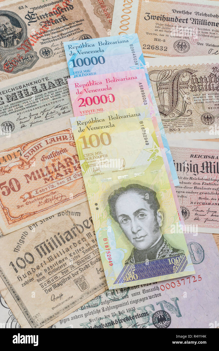 Hyperinflation - 2 classic cases: Germany 1920s (various 1 Million to ...