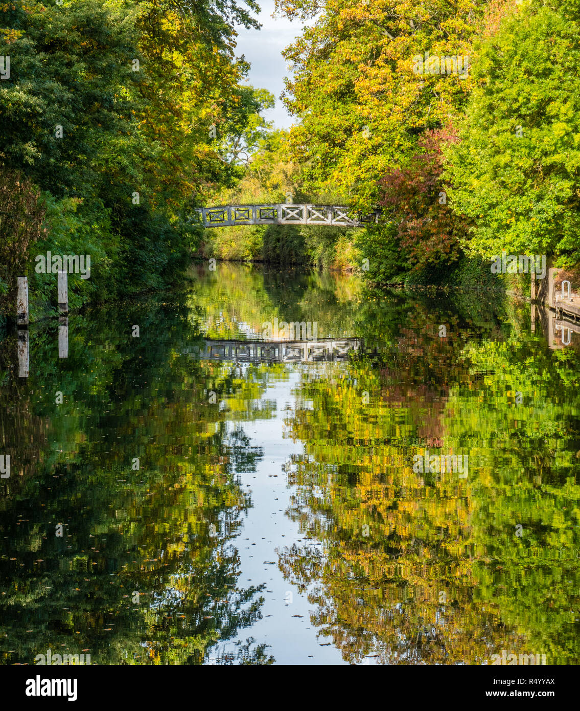 Footbridge at, Cookham Lock, Cookham, RiverThames, Berkshire, England ...
