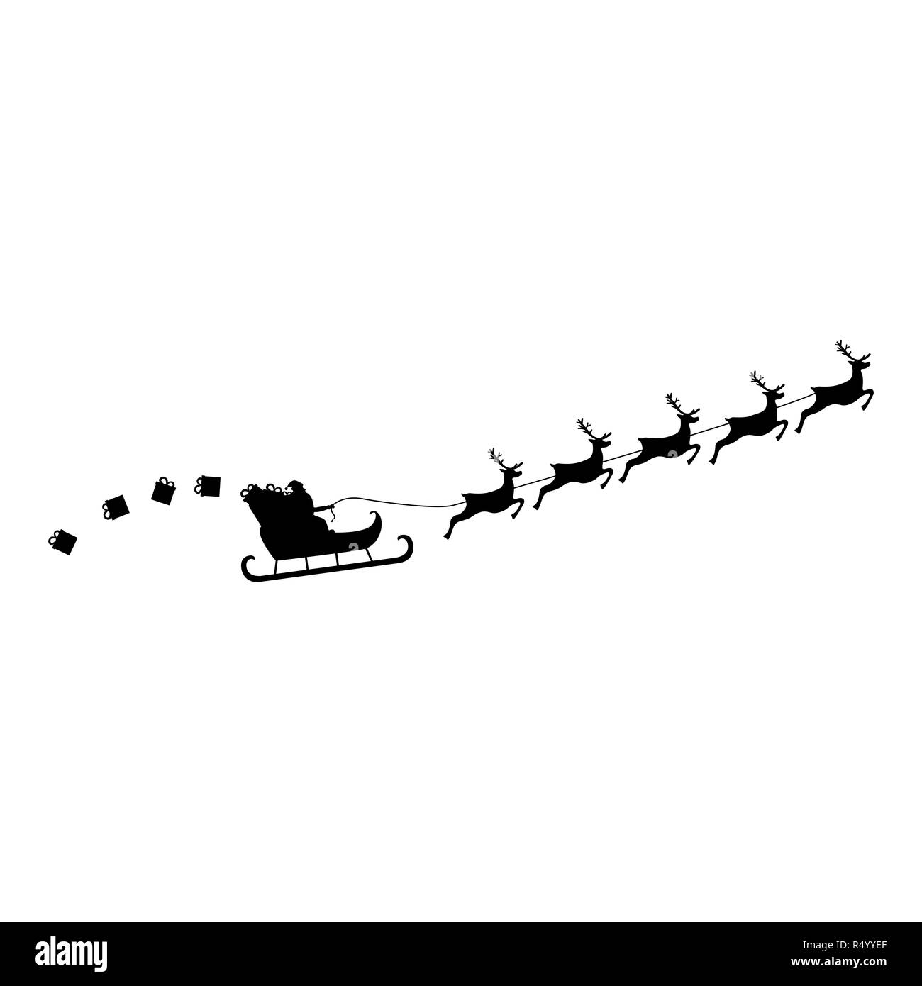 Christmas deer gift in Black and White Stock Photos & Images - Alamy