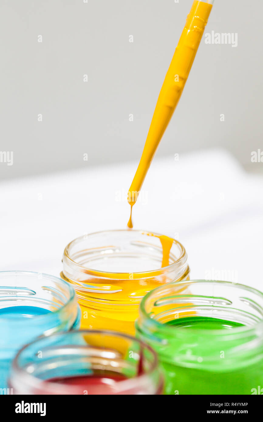 Laboratory technician checking samples from paint Stock Photo - Alamy
