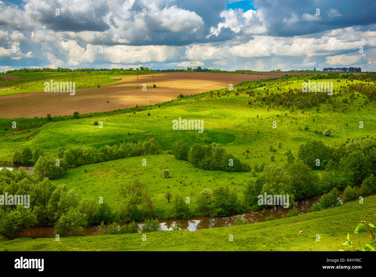 Rural spring landscape Stock Photo - Alamy