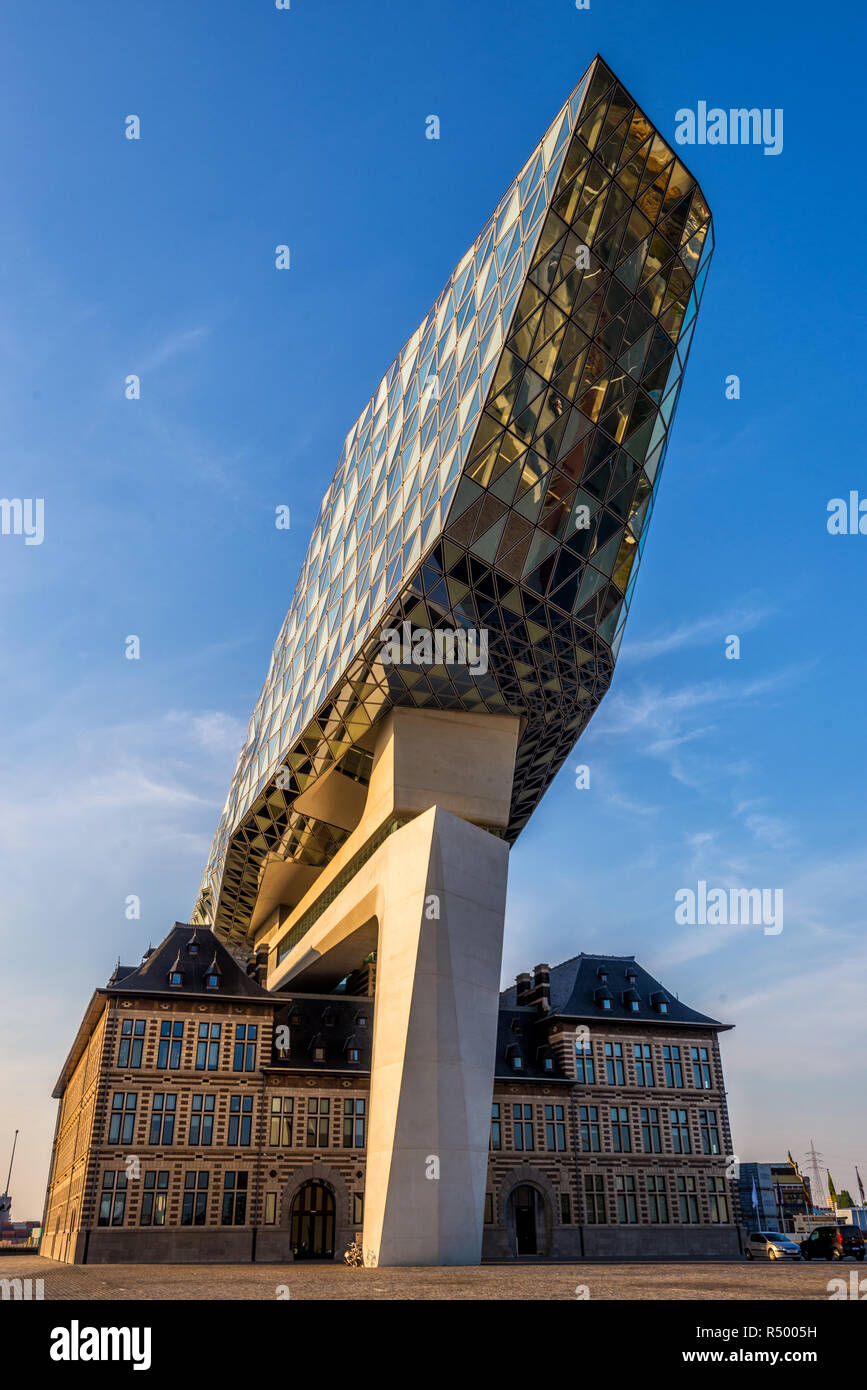 The new Antwerp Port House / Havenhuis, designed by Zaha Hadid Stock ...