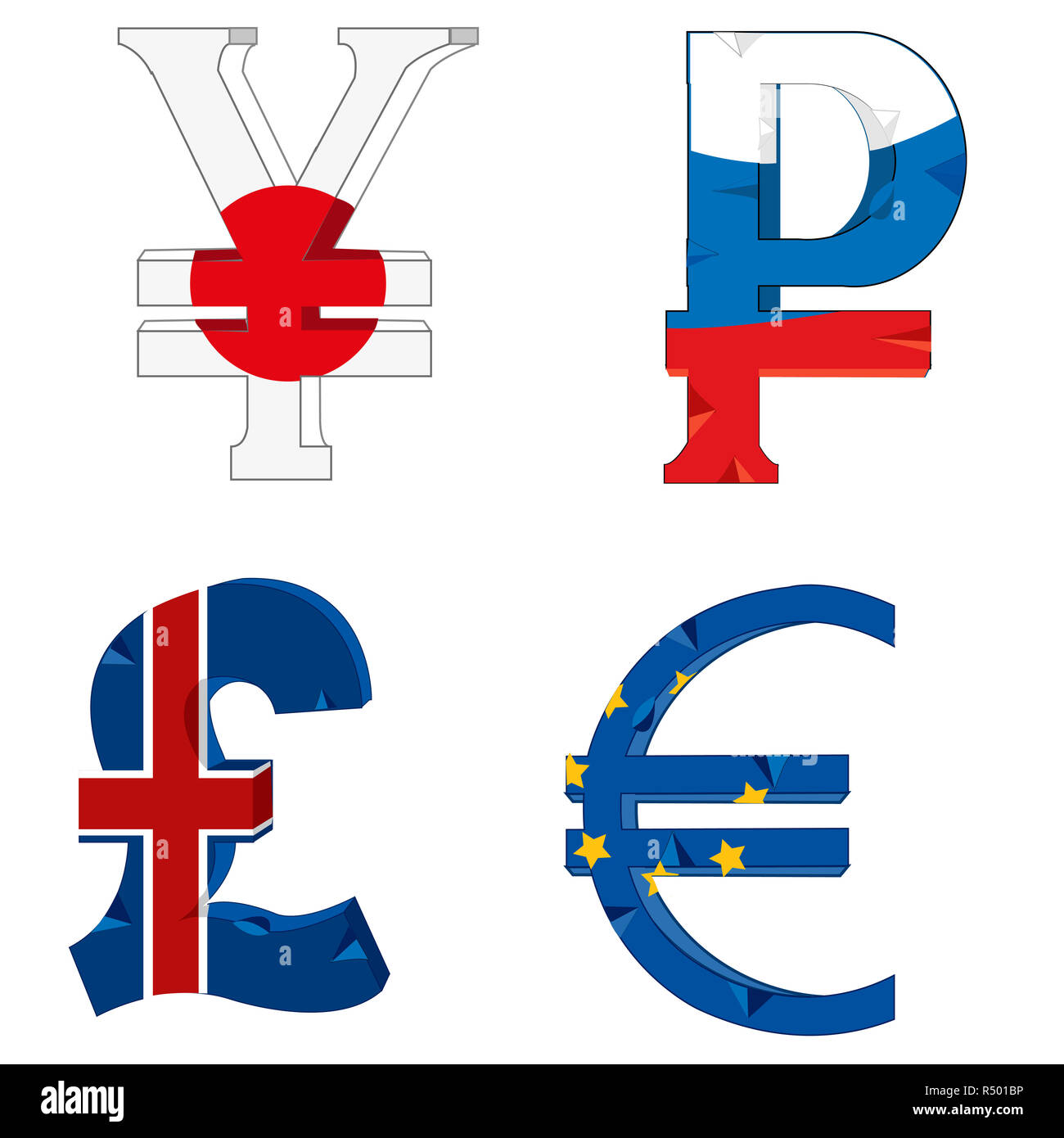 National symbols of the money Stock Photo - Alamy