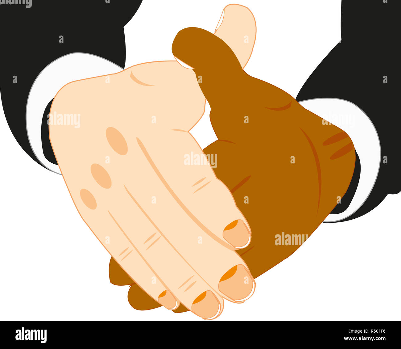 Two hands in handshake Stock Photo - Alamy
