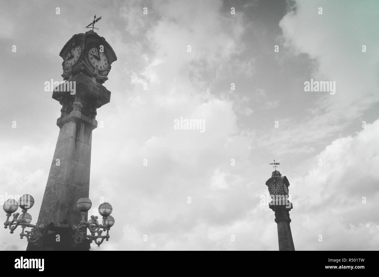 Clock towers are one of the most iconic places in San Sebastian, Spain ...