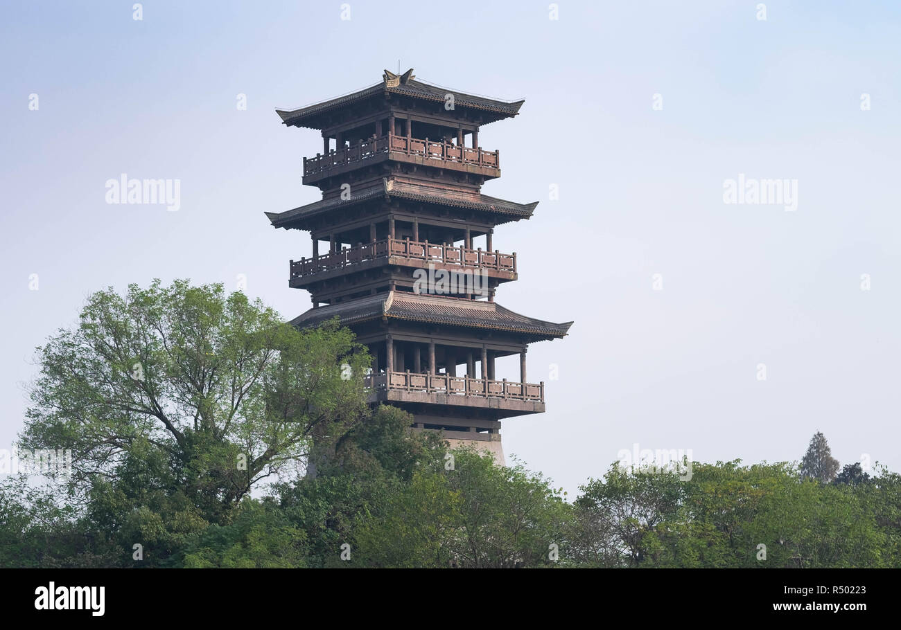 Chibi, Hubei/ CHINA - OCT 25, 2018:The ancient battle field of The red ...