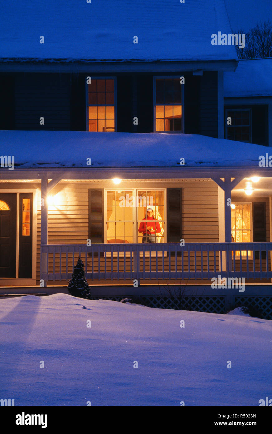 American architecture inside suburban house hi-res stock photography ...