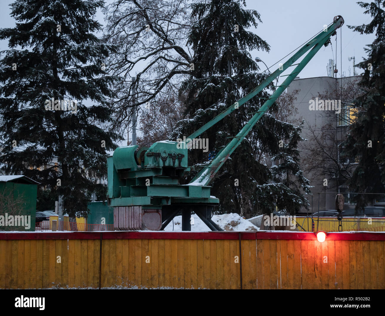 Portable crane hi-res stock photography and images - Alamy