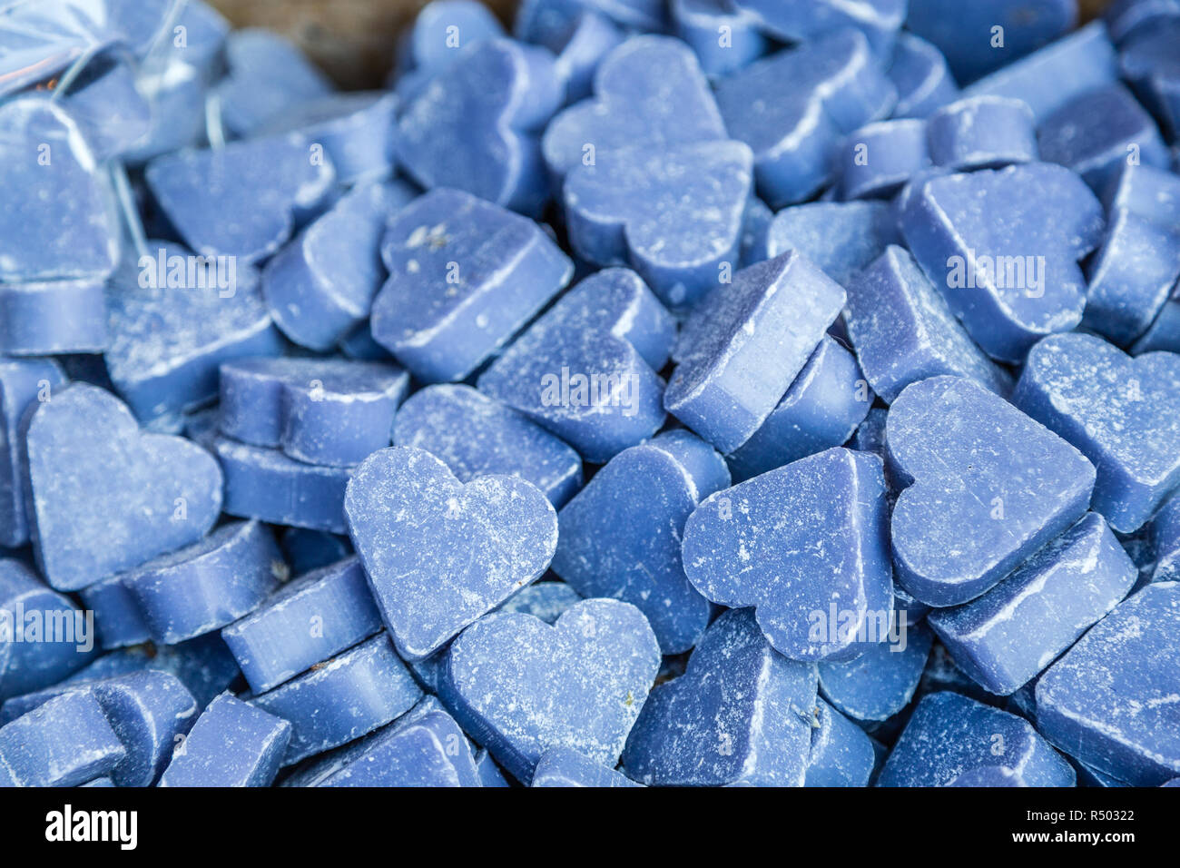 Handmade Lavender Perfumed Blue Soap Stock Photo - Alamy