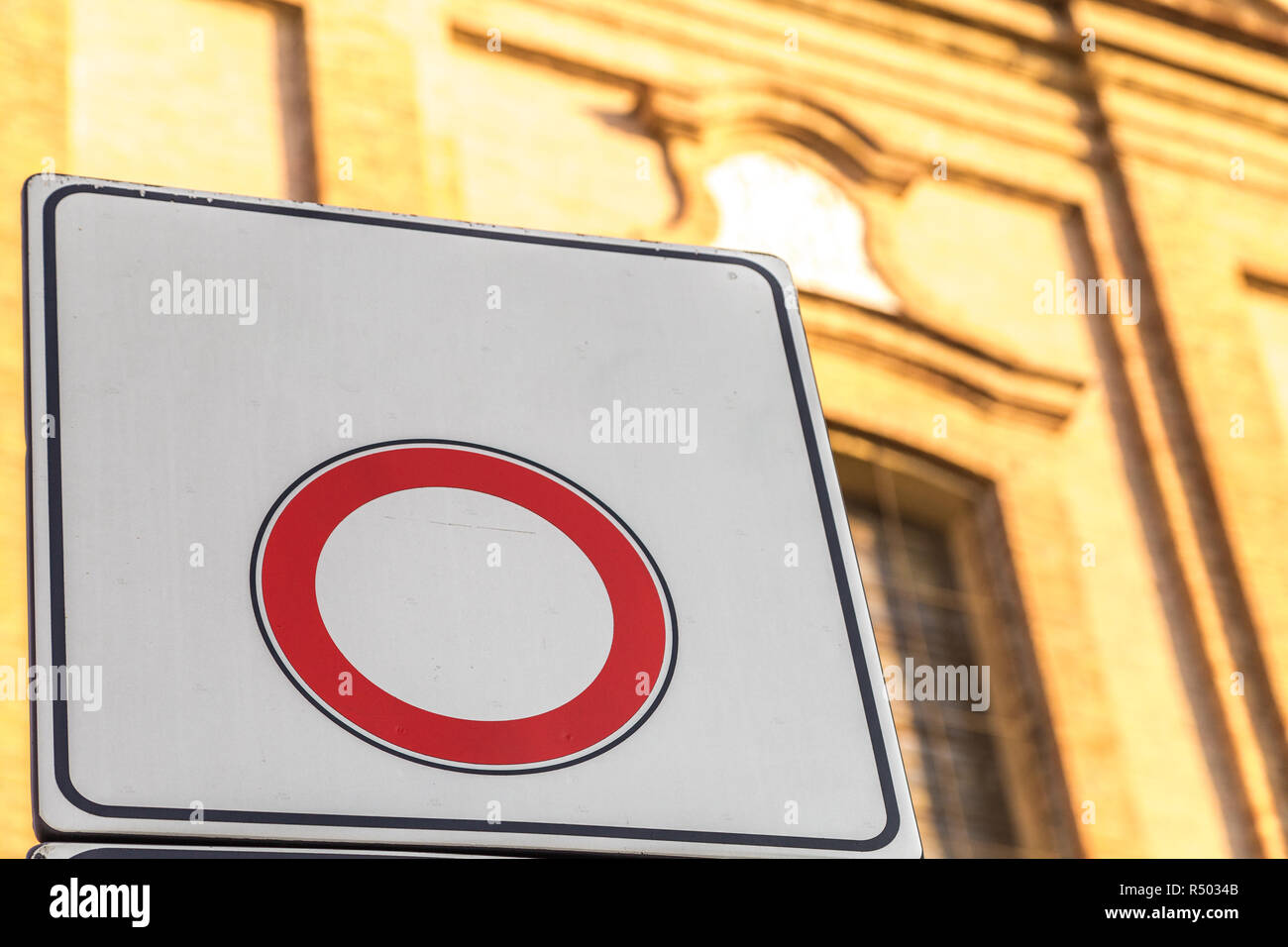 no vehicles sign. Vehicular traffic prohibited in both directions Stock ...