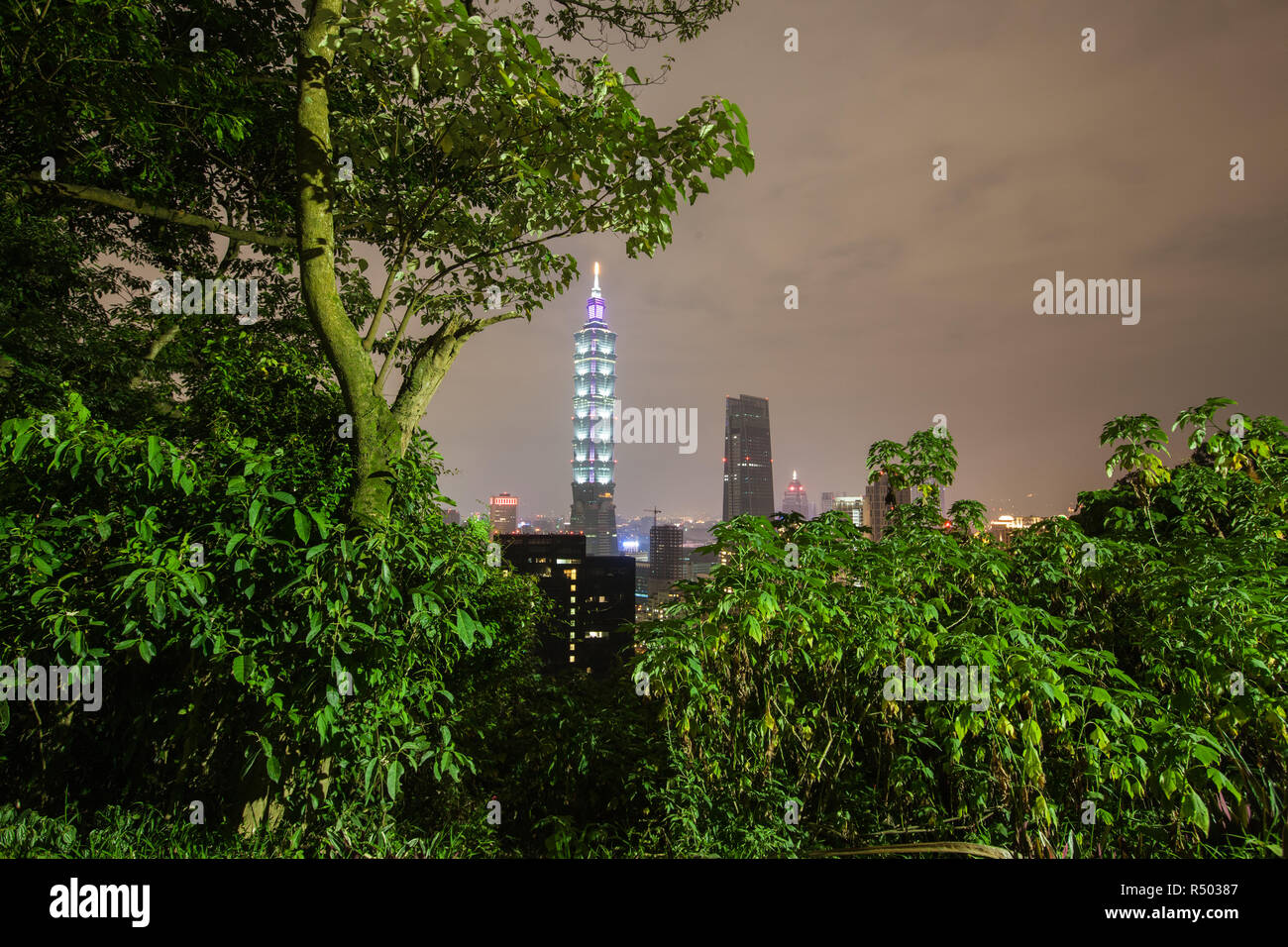 Night,view,of,Taipei 101 Tower,101,Tower,skyscraper,building,from ...