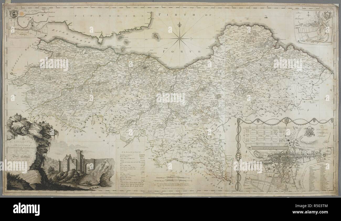 A map of the Three Lothians . To The Nobility, Gentry & Clergy of the ...
