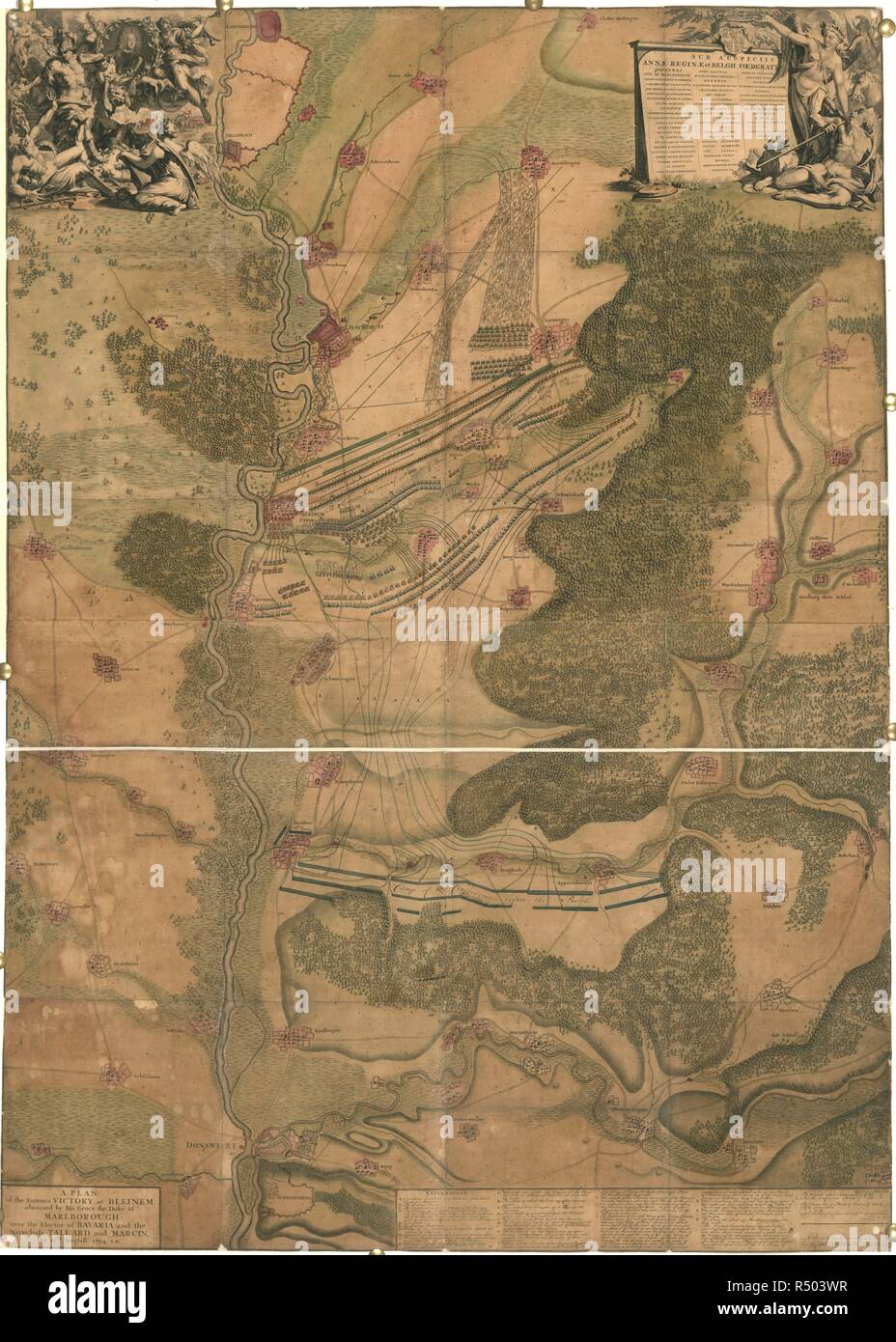 Plan of the Famous Victory at Blenheim by the Duke of Marlborough, 13th ...