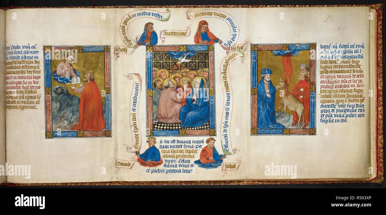 Moses receiving the Tables of the Law; the Pentecost; Elijah's ...