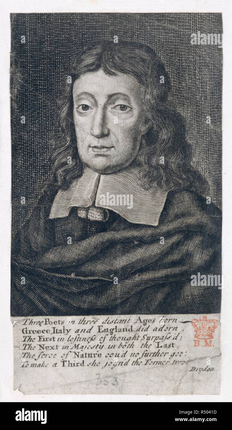 Portrait of John Milton. Walthall Papers, Vol. II. England; 18th ...