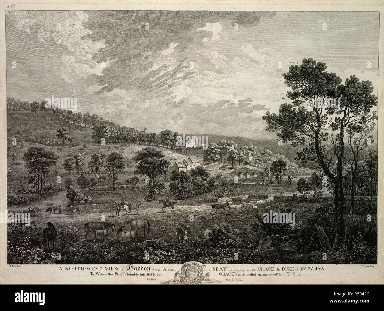 North-West view of Haddon. N.W. View of Haddon ... the Seat of the Duke ...