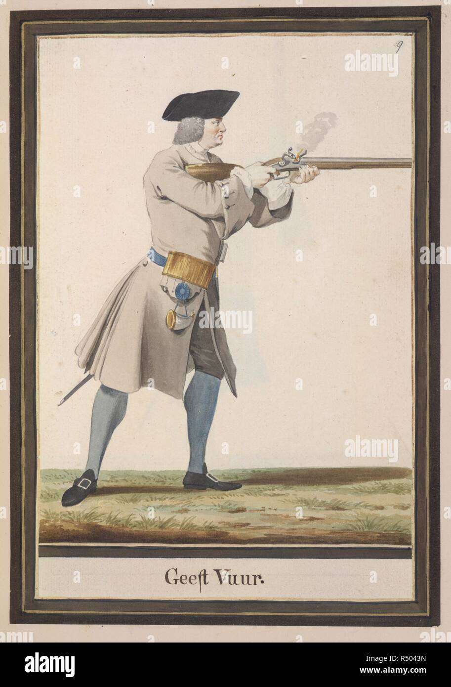 Soldier with musket. Drawings of Dutch Military Costurmes and Musket ...