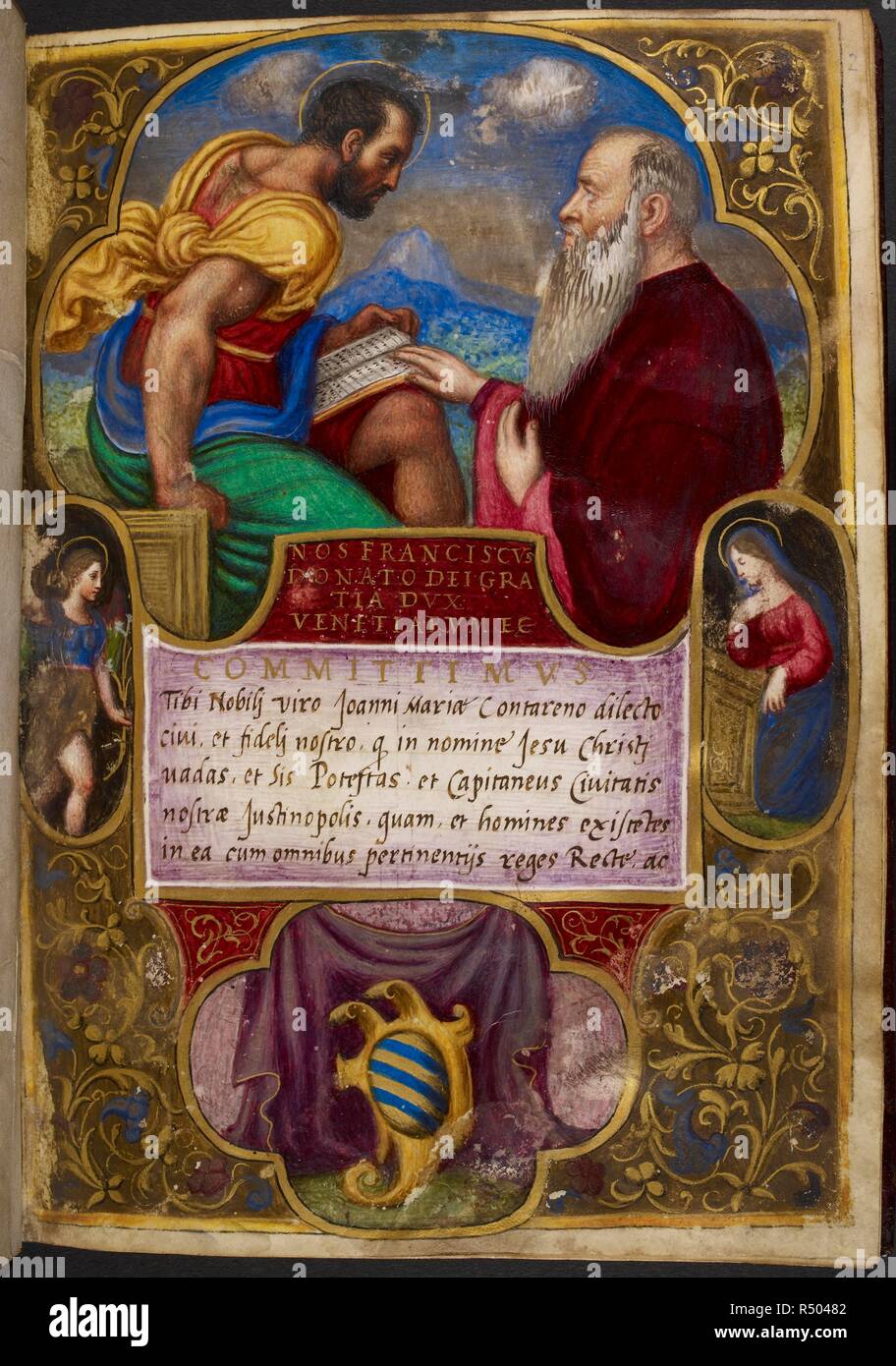 Illustration of Giovanni Maria Contarini with the apostle Mark from ...