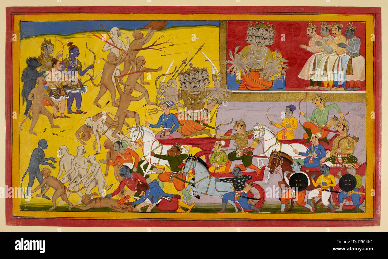 Ravana sets out to battle, Ravana orders his remaining brothers and ...