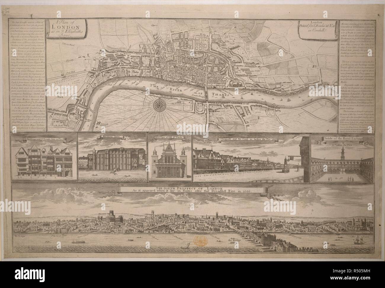 A plan of London . A Plan of London in Q. Elizabeth's days. (The South ...