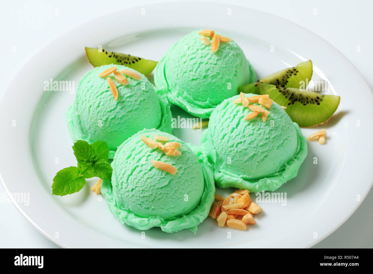 green ice cream Stock Photo - Alamy