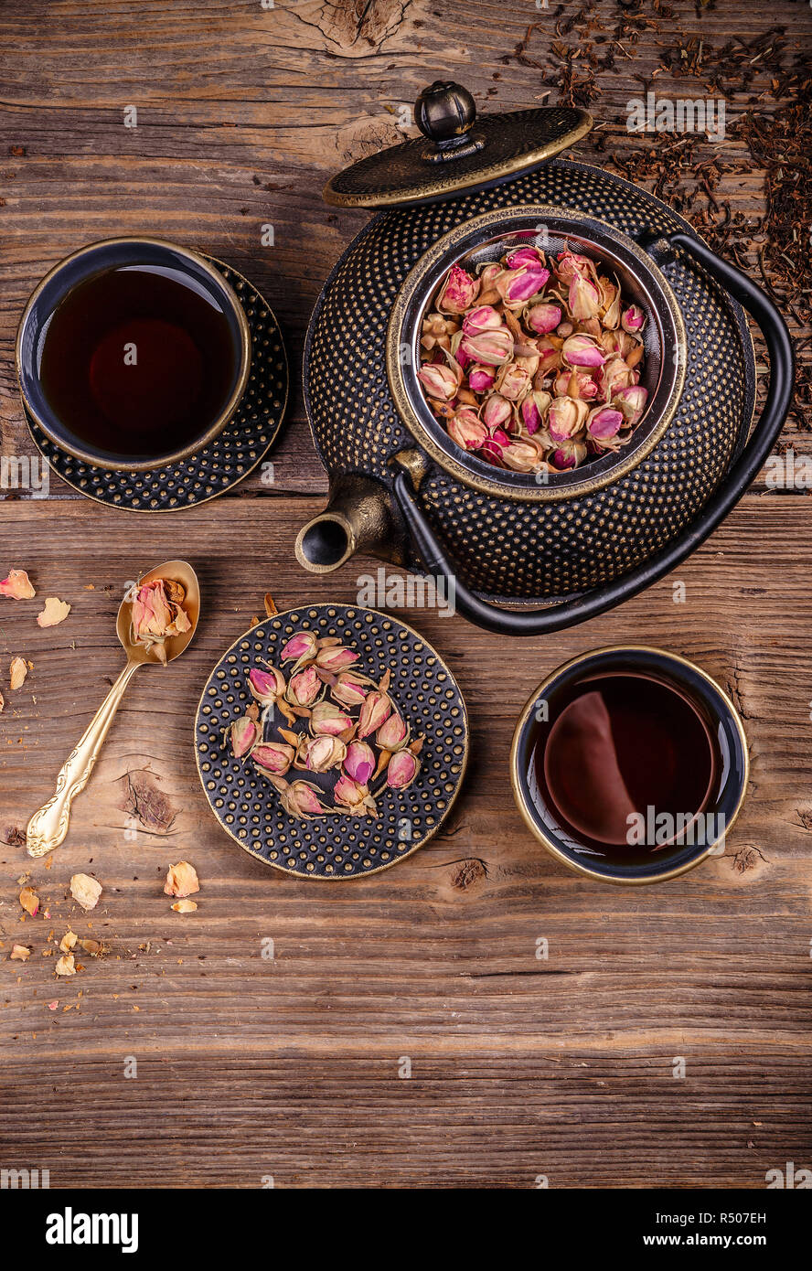 Cast iron tea set Stock Photo - Alamy