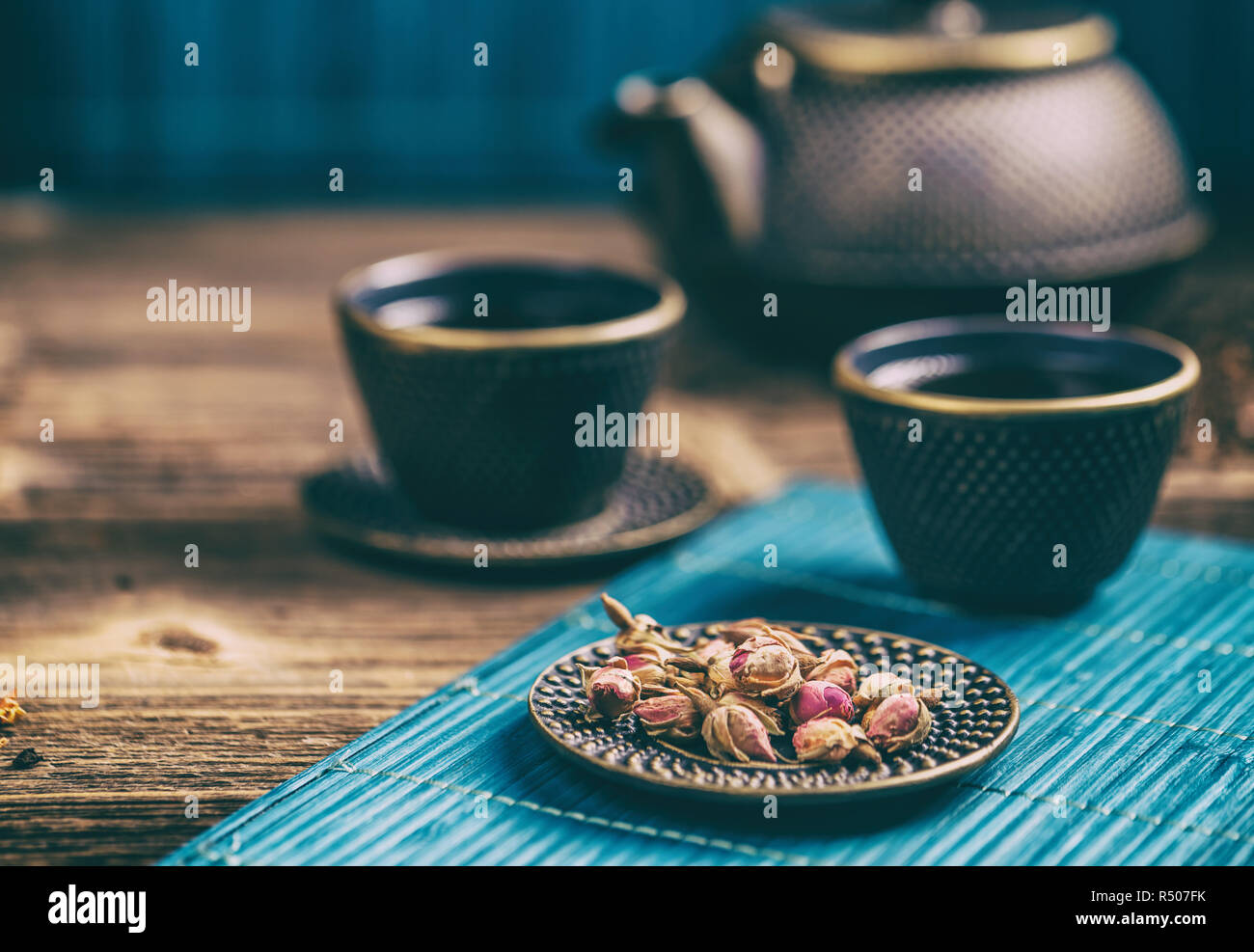 Dry rose tea buds Stock Photo - Alamy