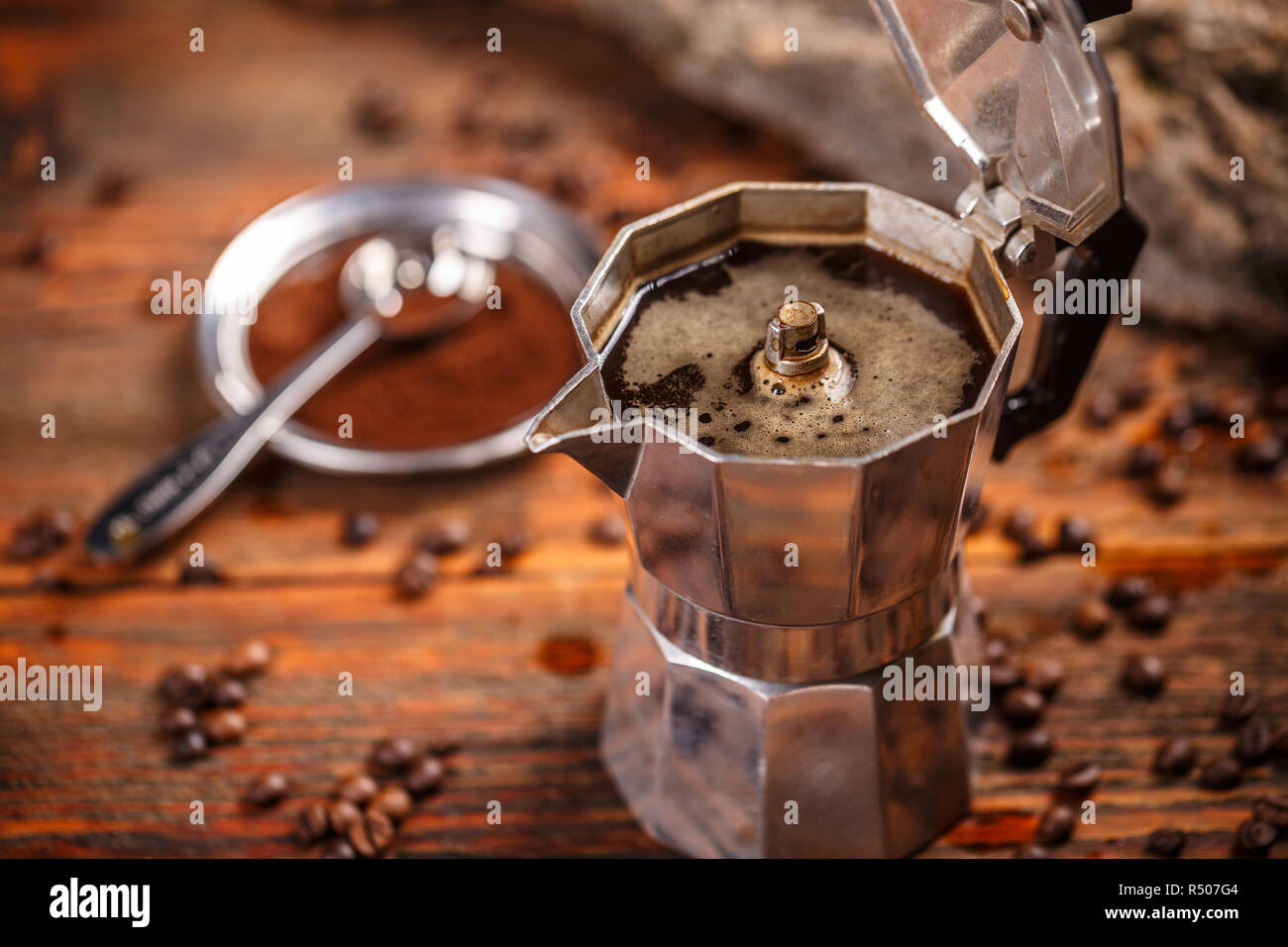 Old coffee maker Stock Photo - Alamy