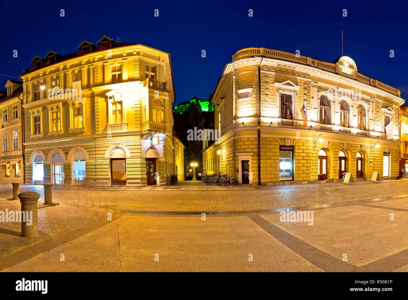 Green ljubljana riverfront panoramic hi-res stock photography and ...