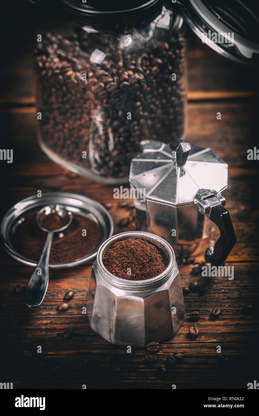 Old coffee maker Stock Photo - Alamy