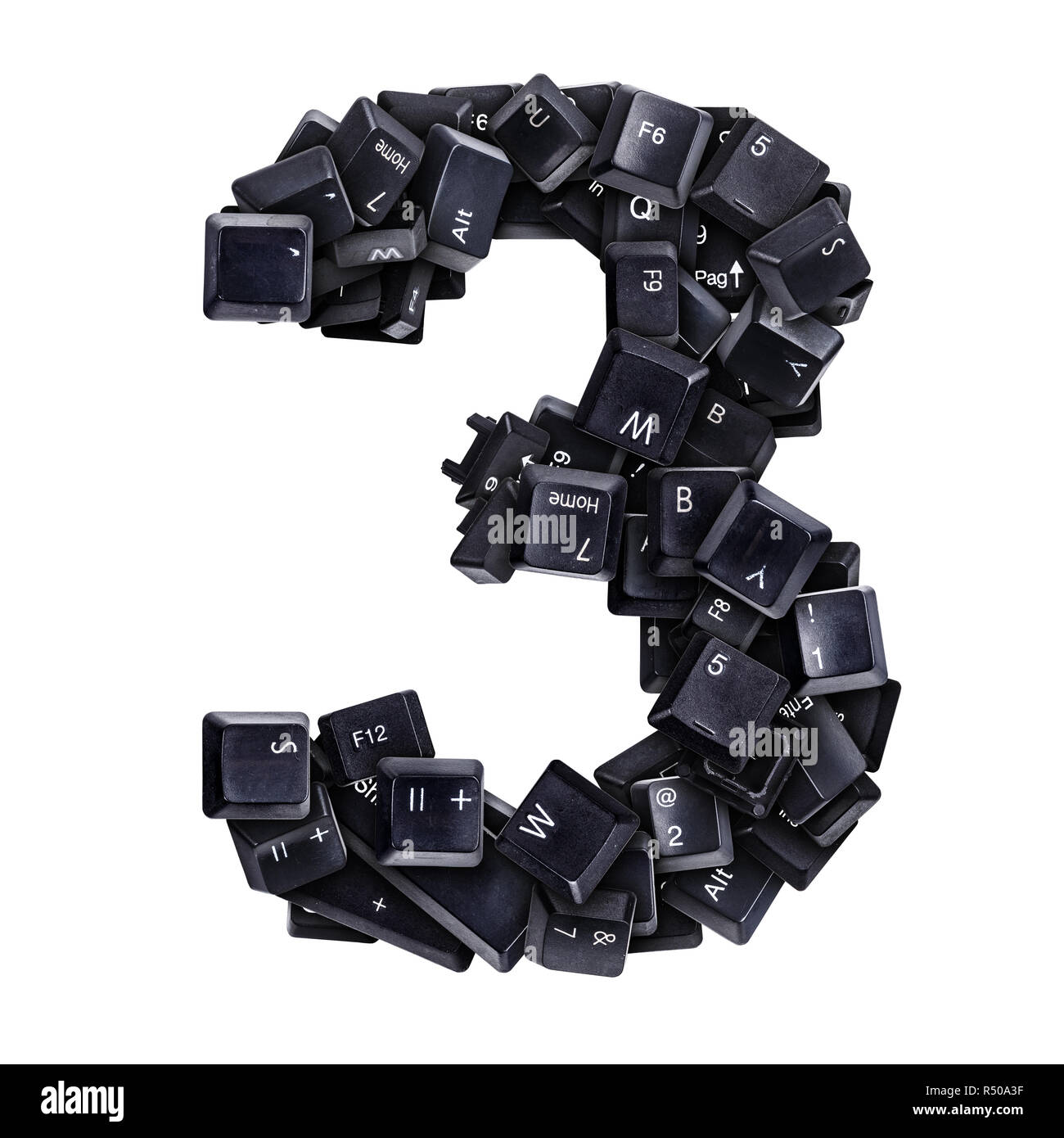 Number three key Cut Out Stock Images & Pictures - Alamy