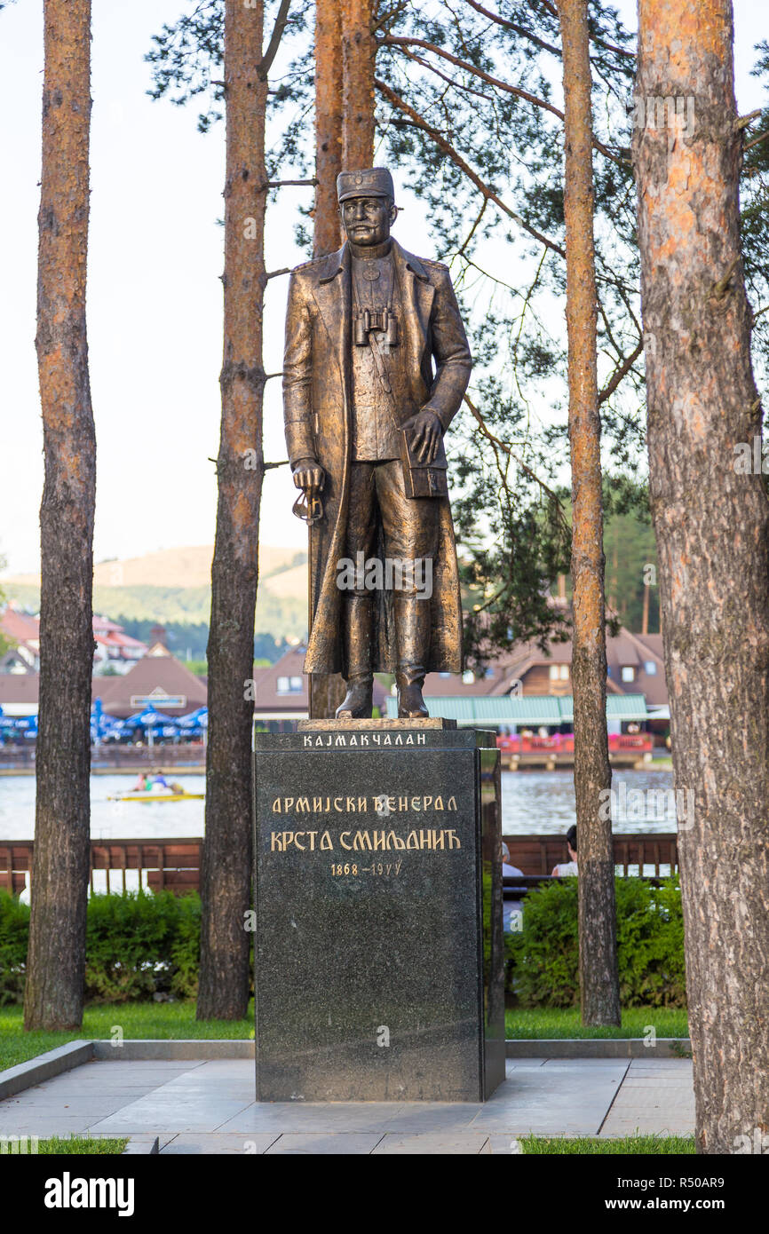Zlatibor, Serbia- 14 August 2014: Monument to the Serbian general, the ...