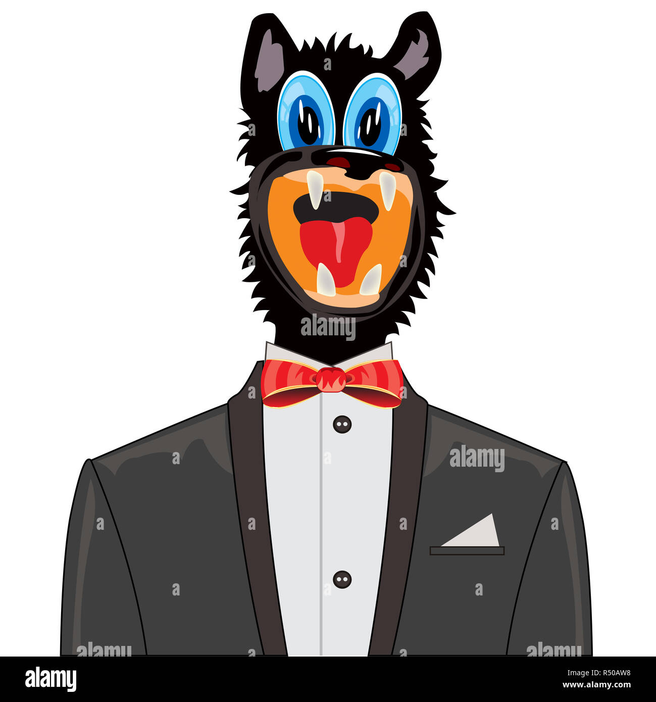 Wolf cartoon hi-res stock photography and images - Alamy