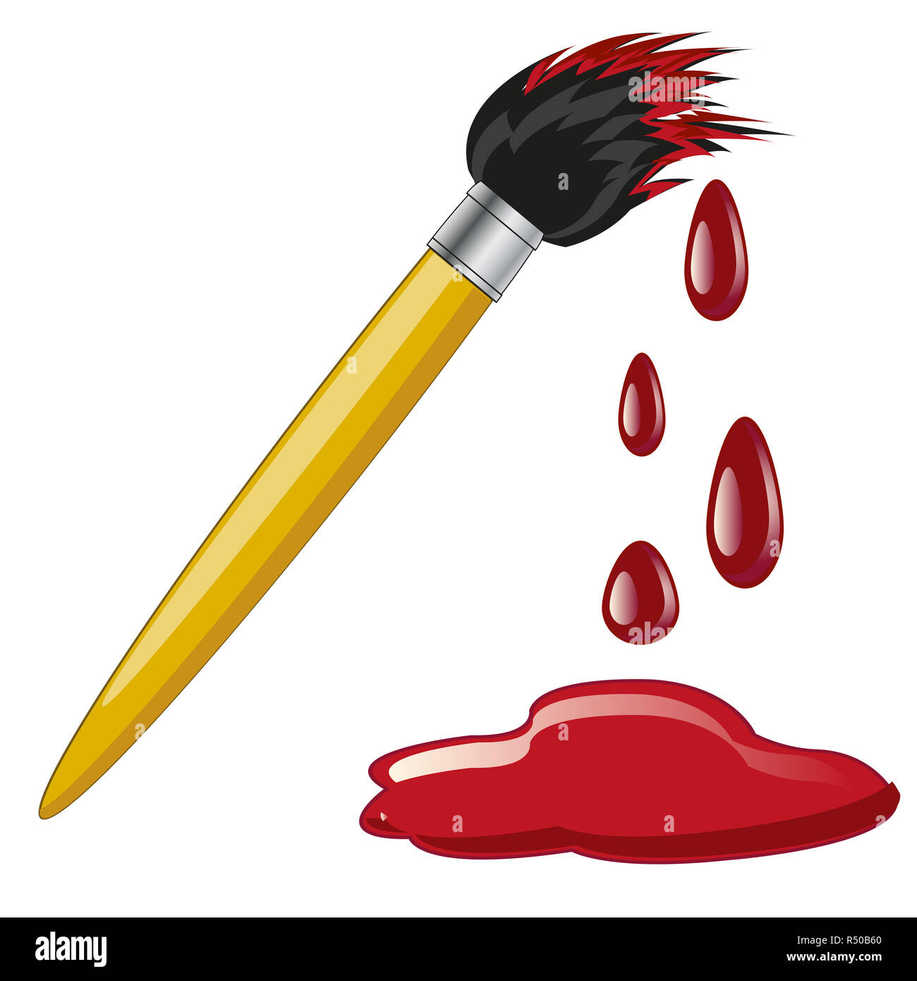 Vector paint drops in Cut Out Stock Images & Pictures - Alamy