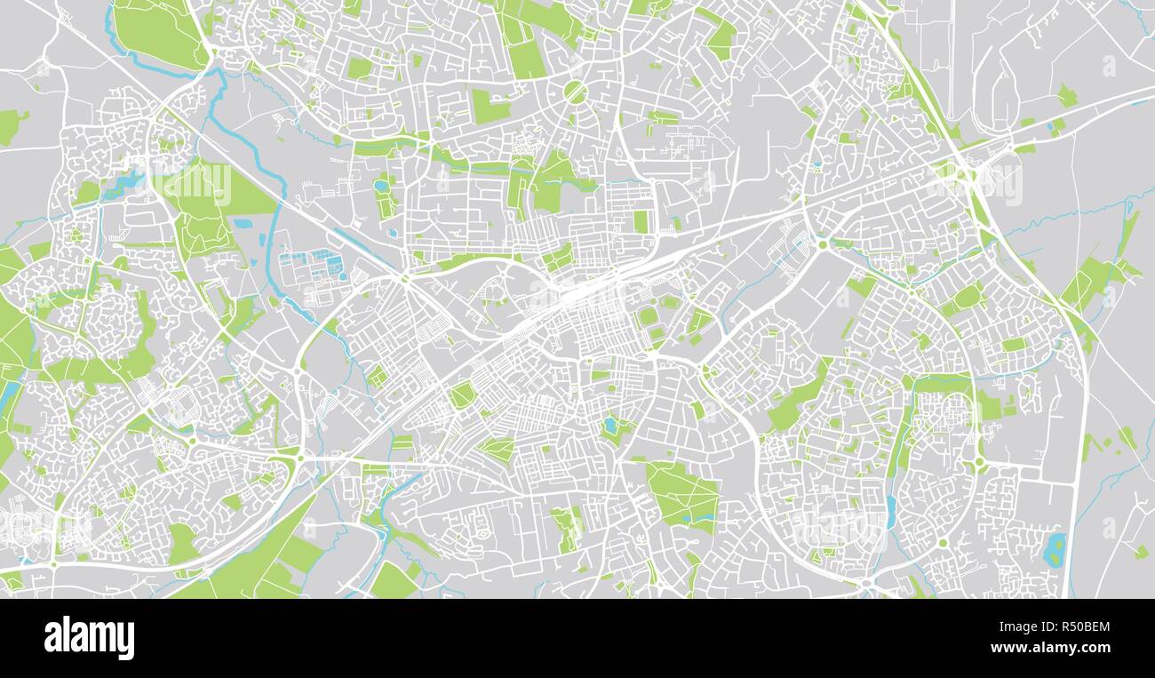 Urban vector city map of Swindon, England Stock Vector Image & Art - Alamy