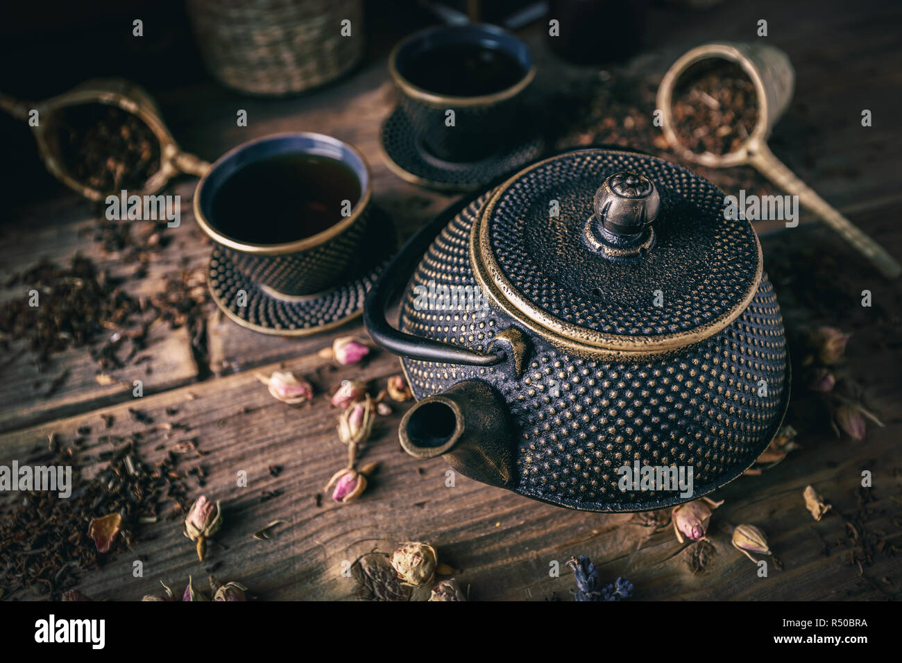 Asian tea set concept Stock Photo - Alamy