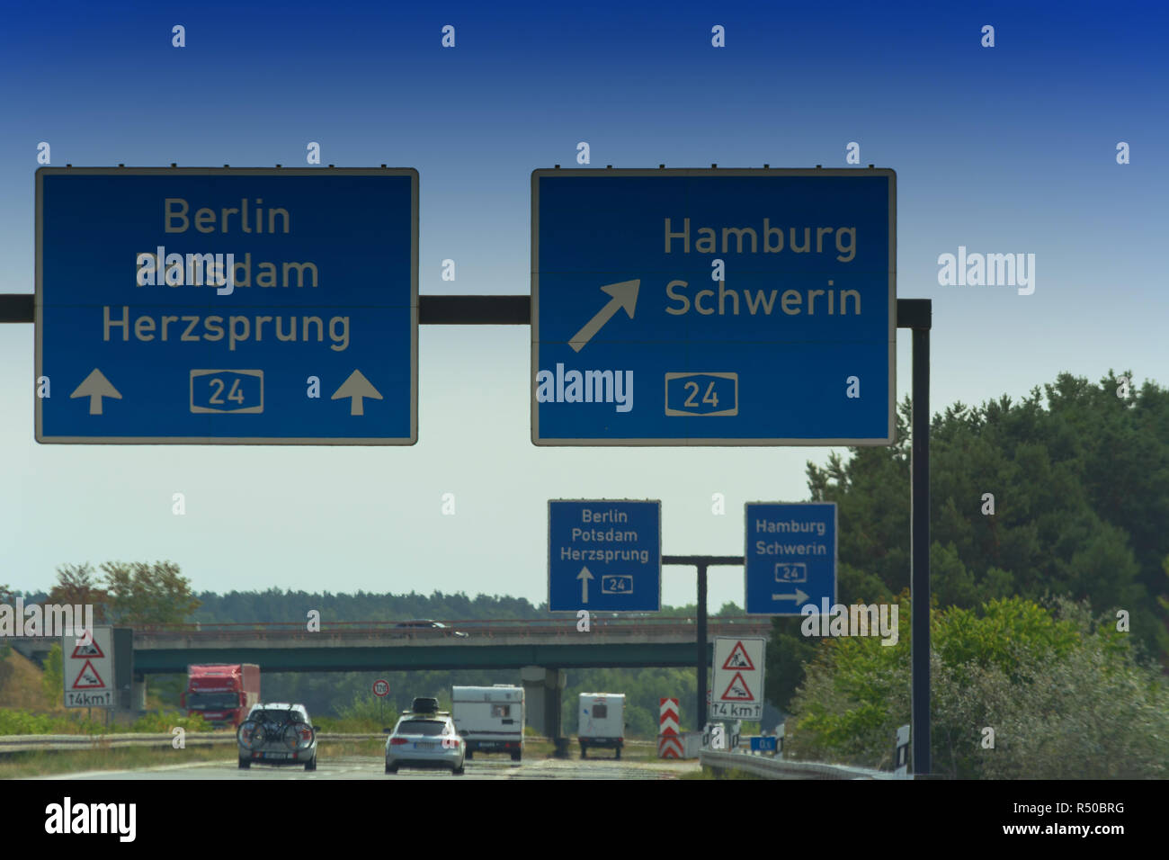 Motorway Freeway In Berlin Germany High Resolution Stock Photography ...