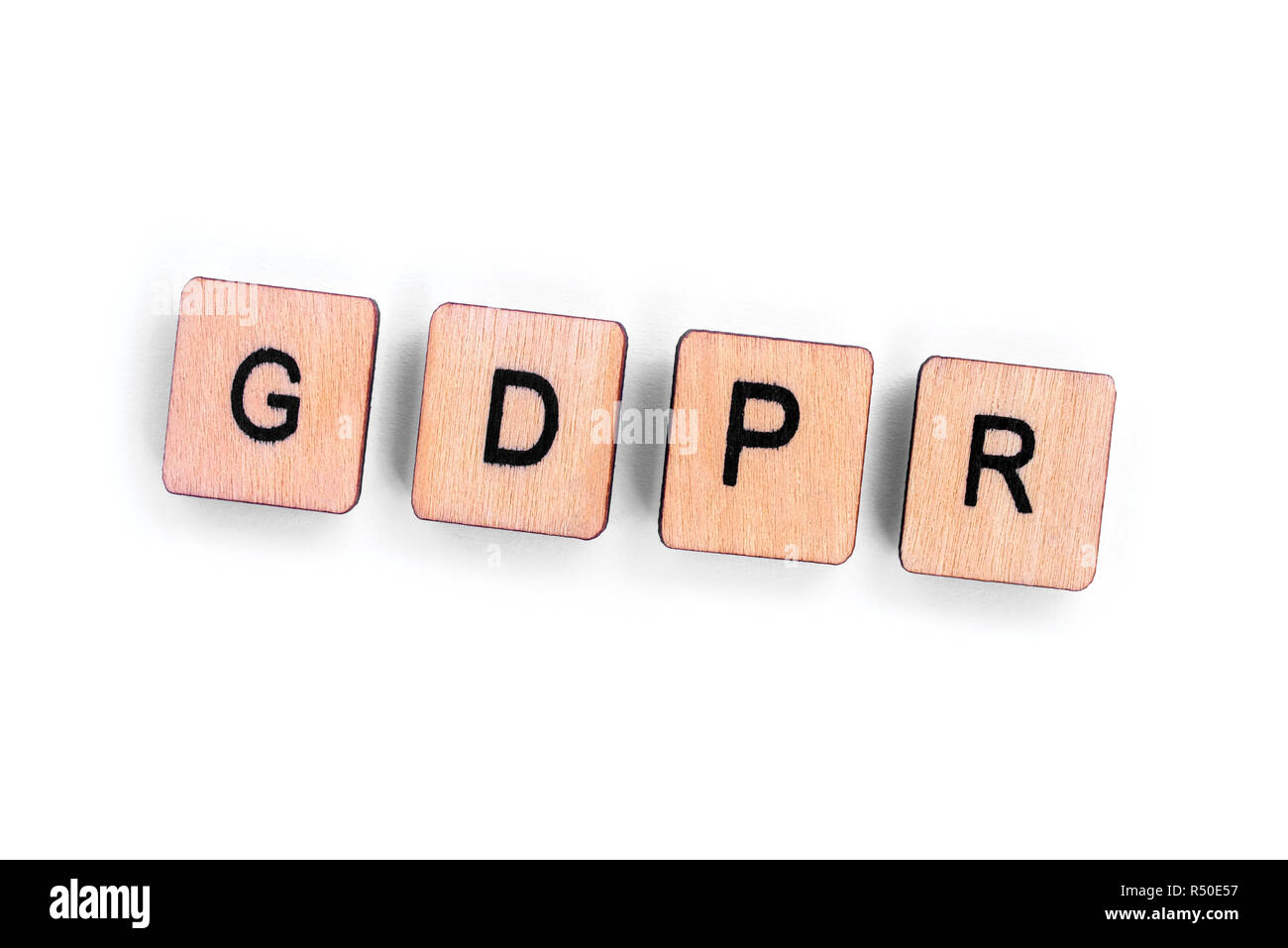 The abbreviation GDPR - General Data Protection Regulation, spelt with ...