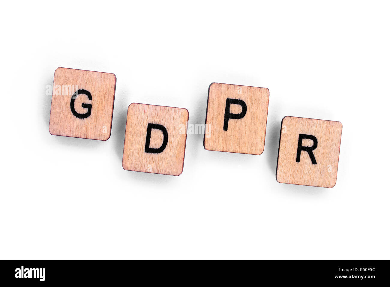 The abbreviation GDPR - General Data Protection Regulation, spelt with ...