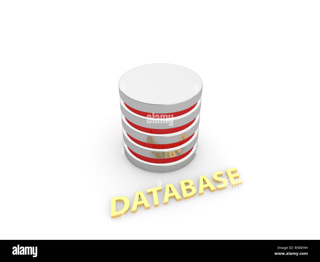Database symbol on a white background. 3d render illustration Stock ...