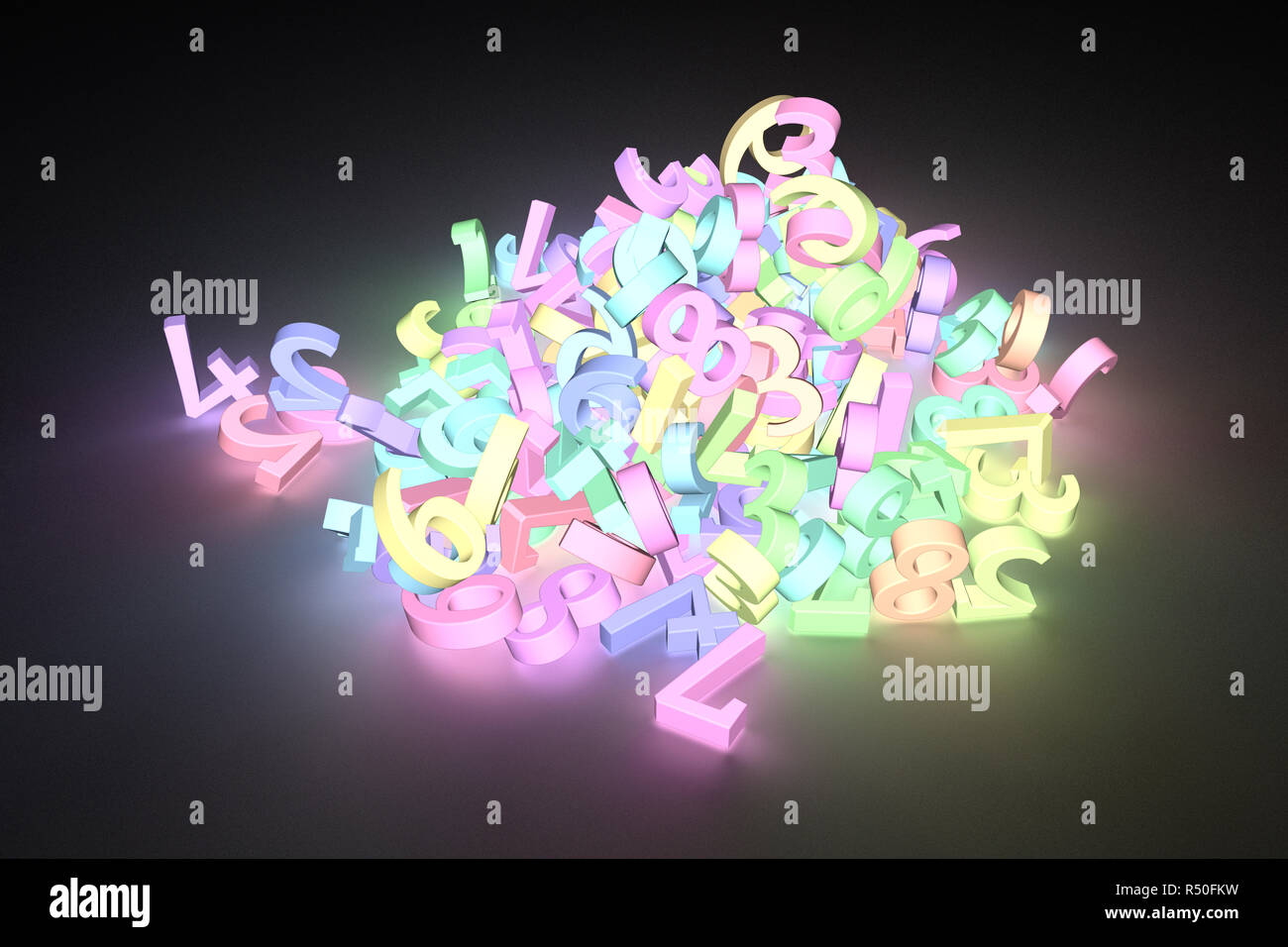 123 number, character, CGI typography. For web page, wallpaper, graphic ...