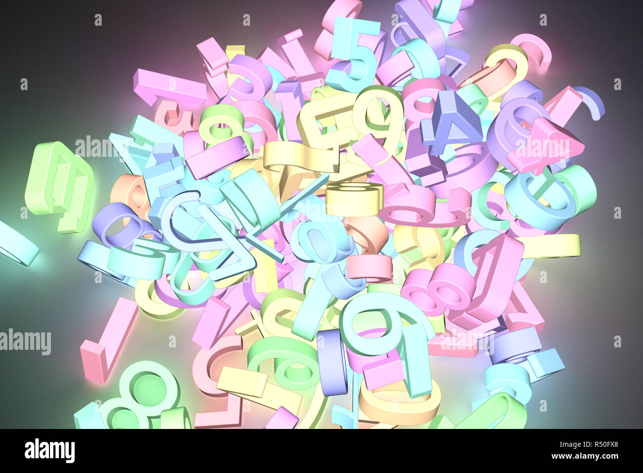 123 number, character, CGI typography. For web page, wallpaper, graphic ...