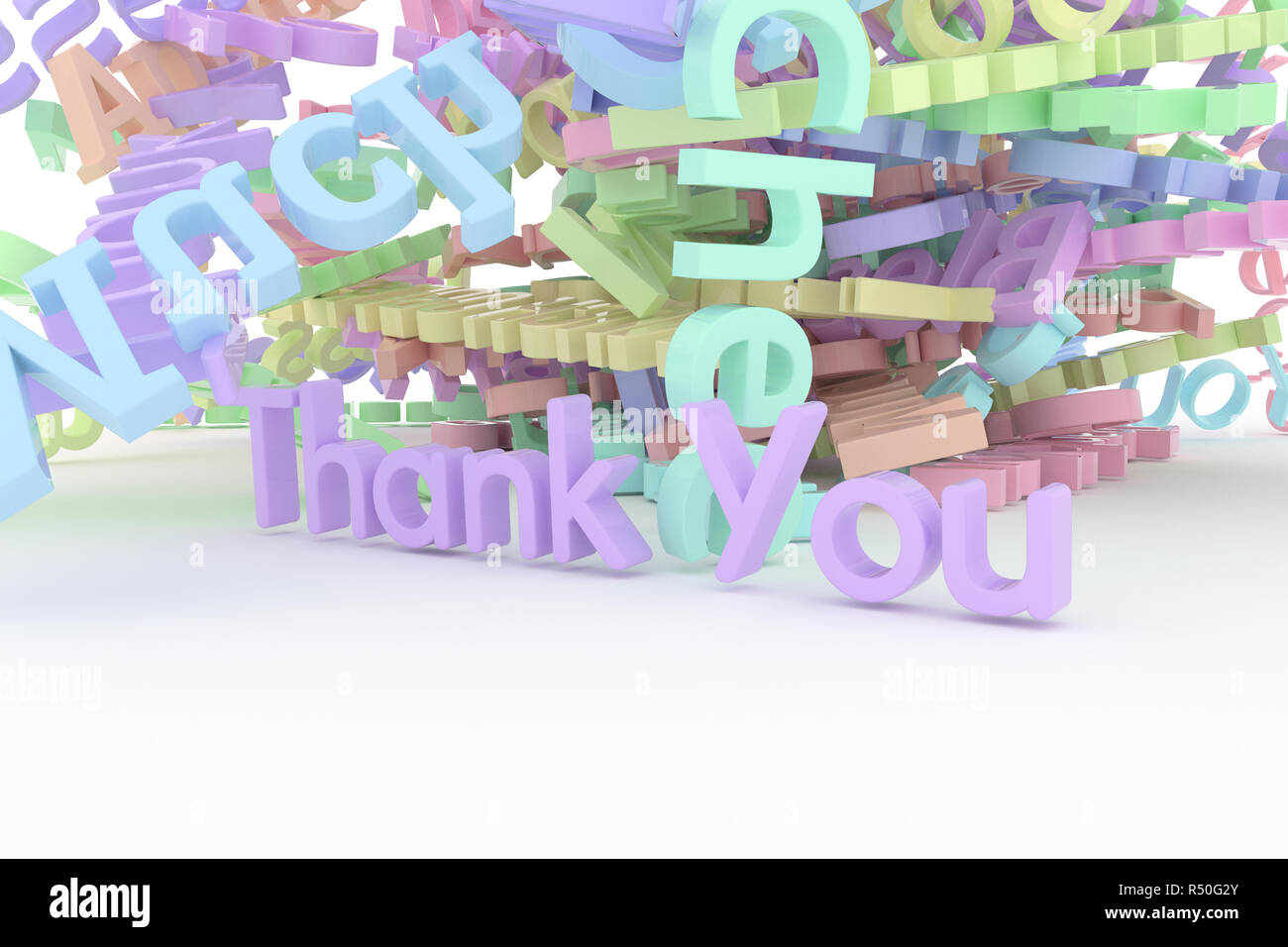 CGI typography, thank you, character. Decorative, illustrations. For ...