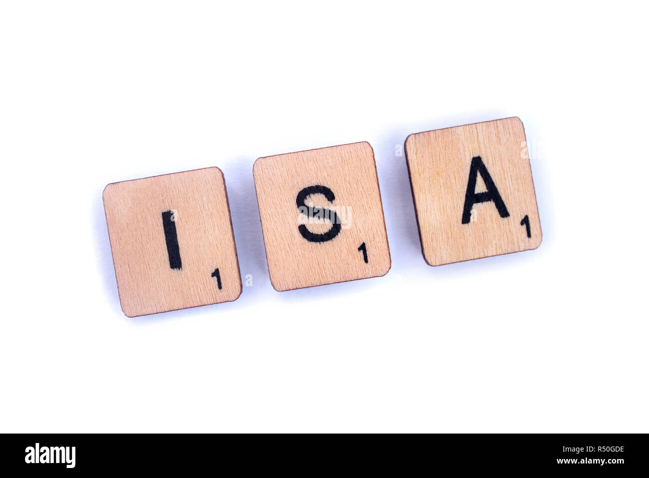 LONDON, UK - JULY 8TH 2018: The abbreviation ISA - Individual Savings ...