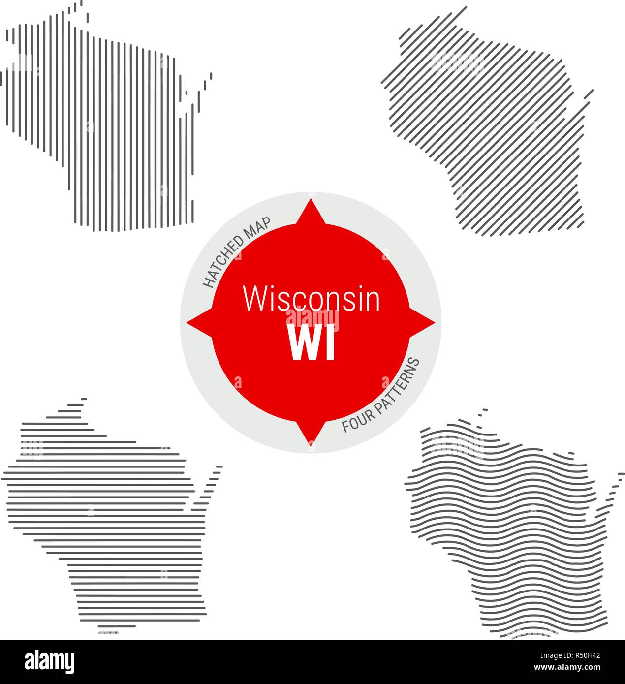 Wisconsin political map Stock Vector Images - Alamy