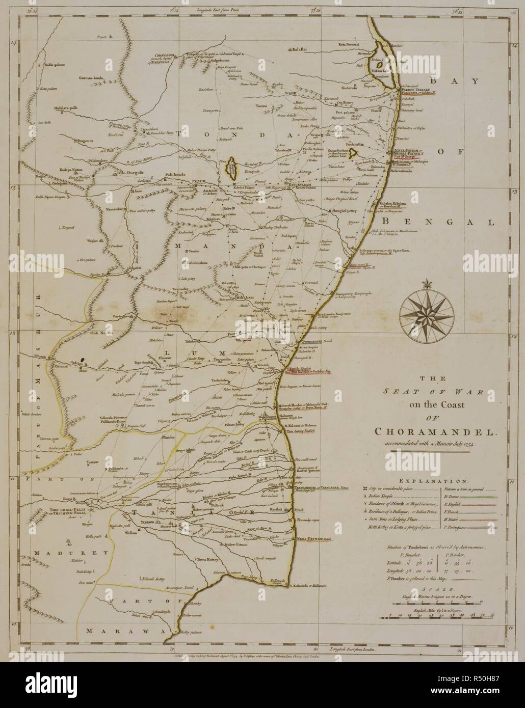 A map of the Coromandel Coast. The Seat of War on the Coast of ...