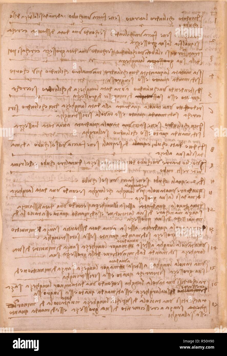 Leonardo da Vinci's notes. Notebook of Leonardo da Vinci. early 16th ...