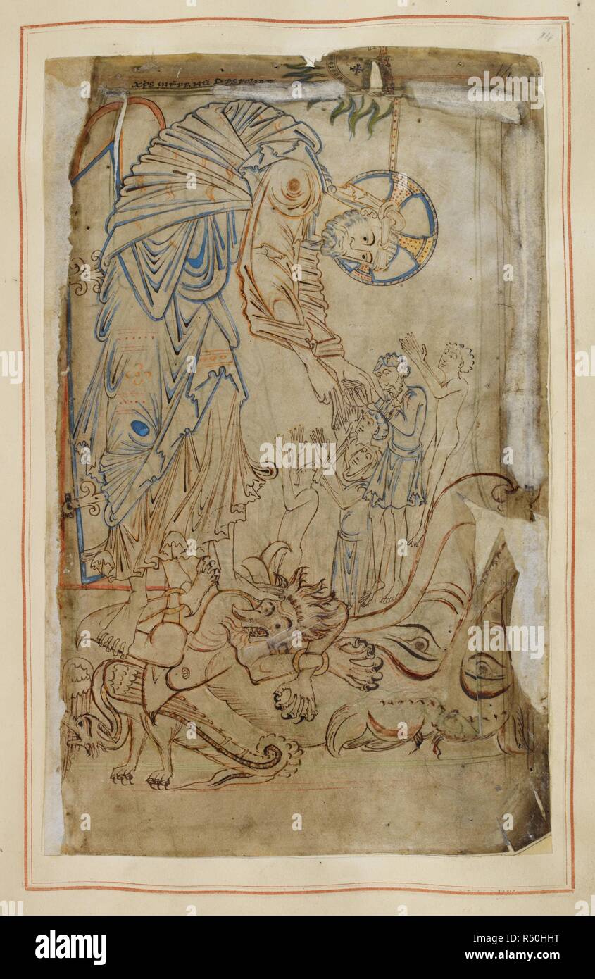 The Harrowing of Hell. The Tiberius Psalter. 3rd quarter of the 11th ...