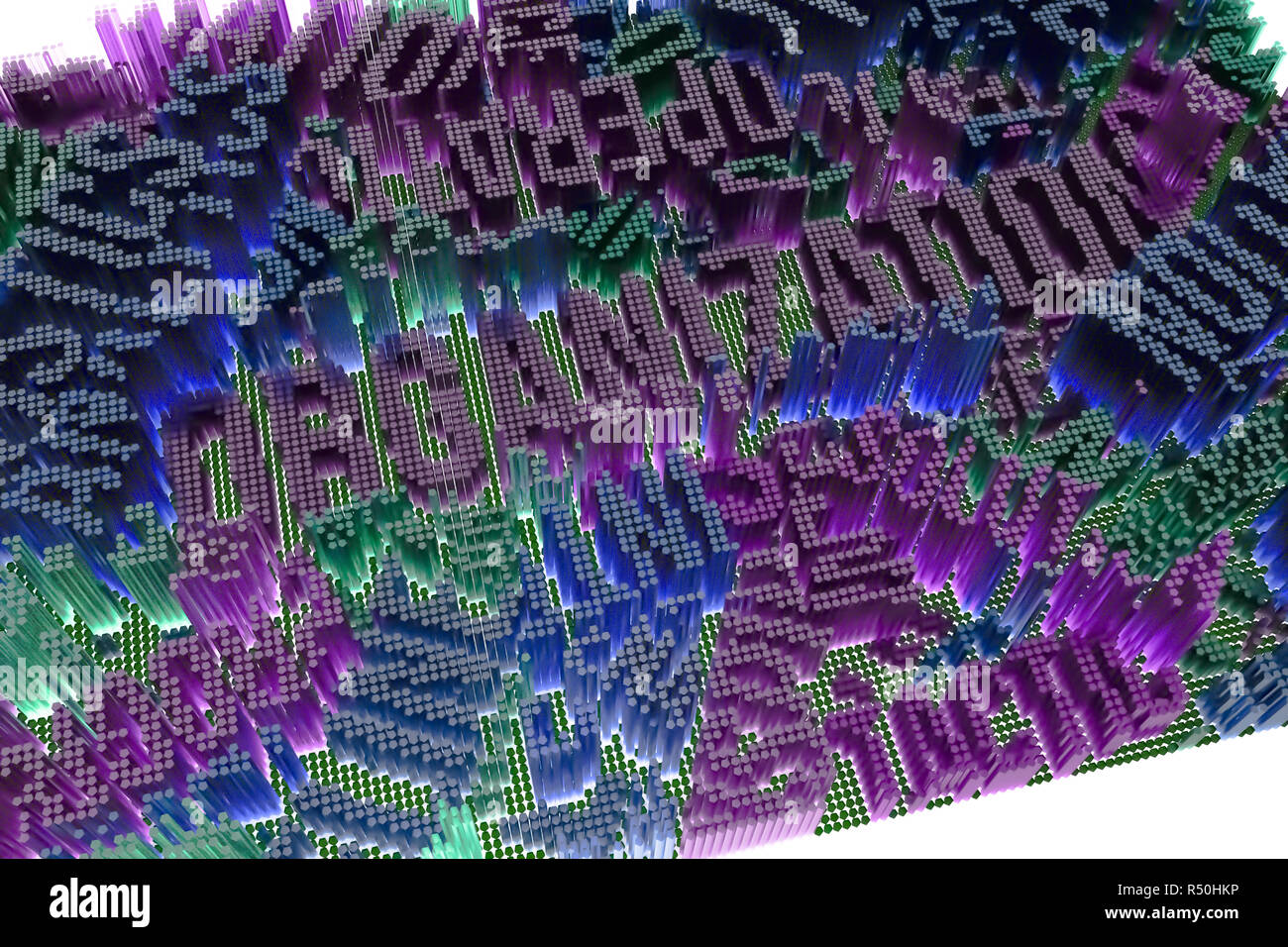 Colorful 3d Rendering Background Abstract Geometric Structure Block Shape Composition For